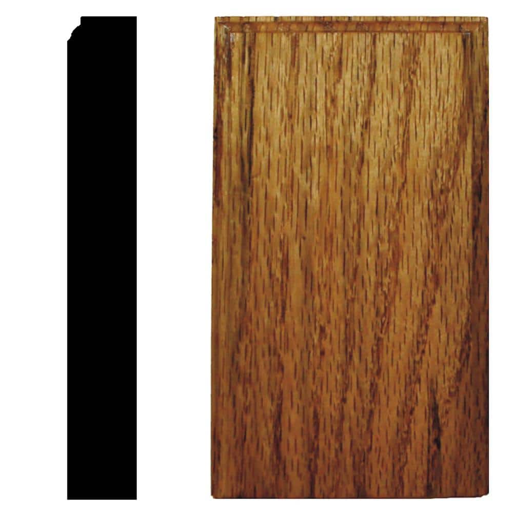 HOUSE OF FARA 1-1/8 in. D x 4-1/2 in. W x 8 in. L Red Oak Wood Stained ...