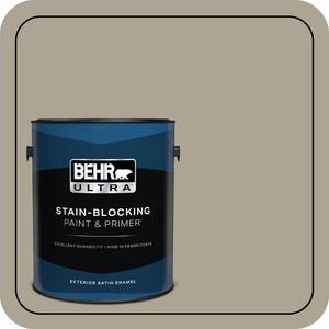 BEHR ULTRA 5 gal. #MQ2-52 Roadside Satin Enamel Exterior Paint & Primer ...