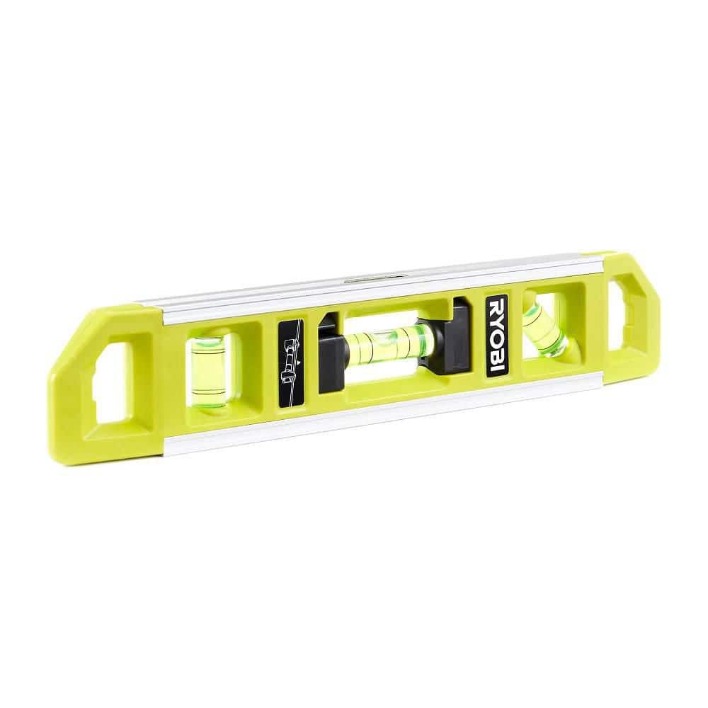 RYOBI 9 in. 2-in-1 Torpedo Level and Line Level RHLML901 - The Home Depot