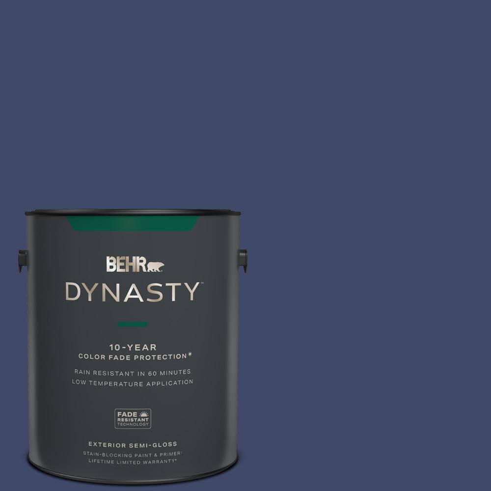 BEHR DYNASTY 1 gal. #PPU15-01 Nobility Blue Semi-Gloss Exterior Stain ...