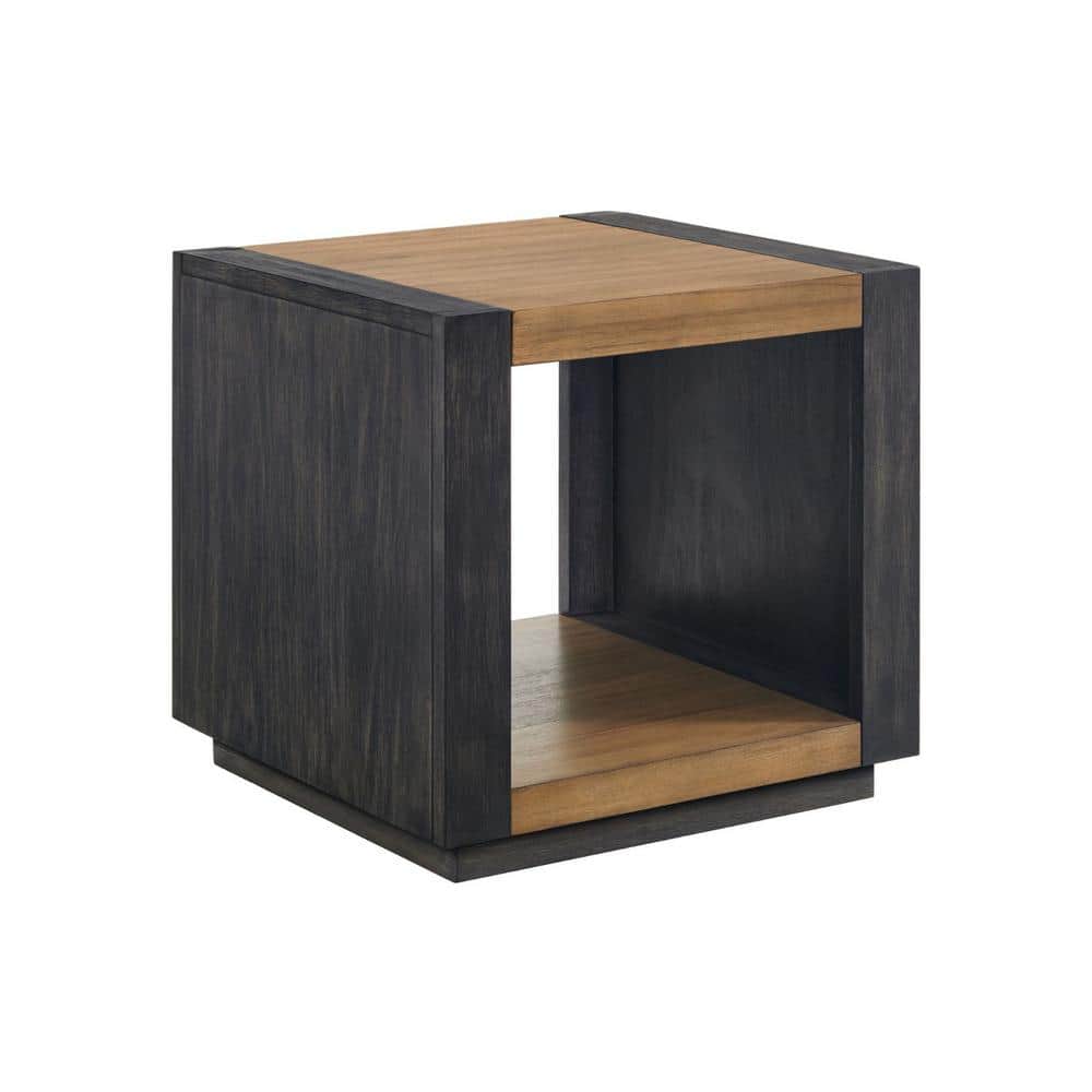Picket House Furnishings Stephen 24 in. Light Oak & Black Square End ...