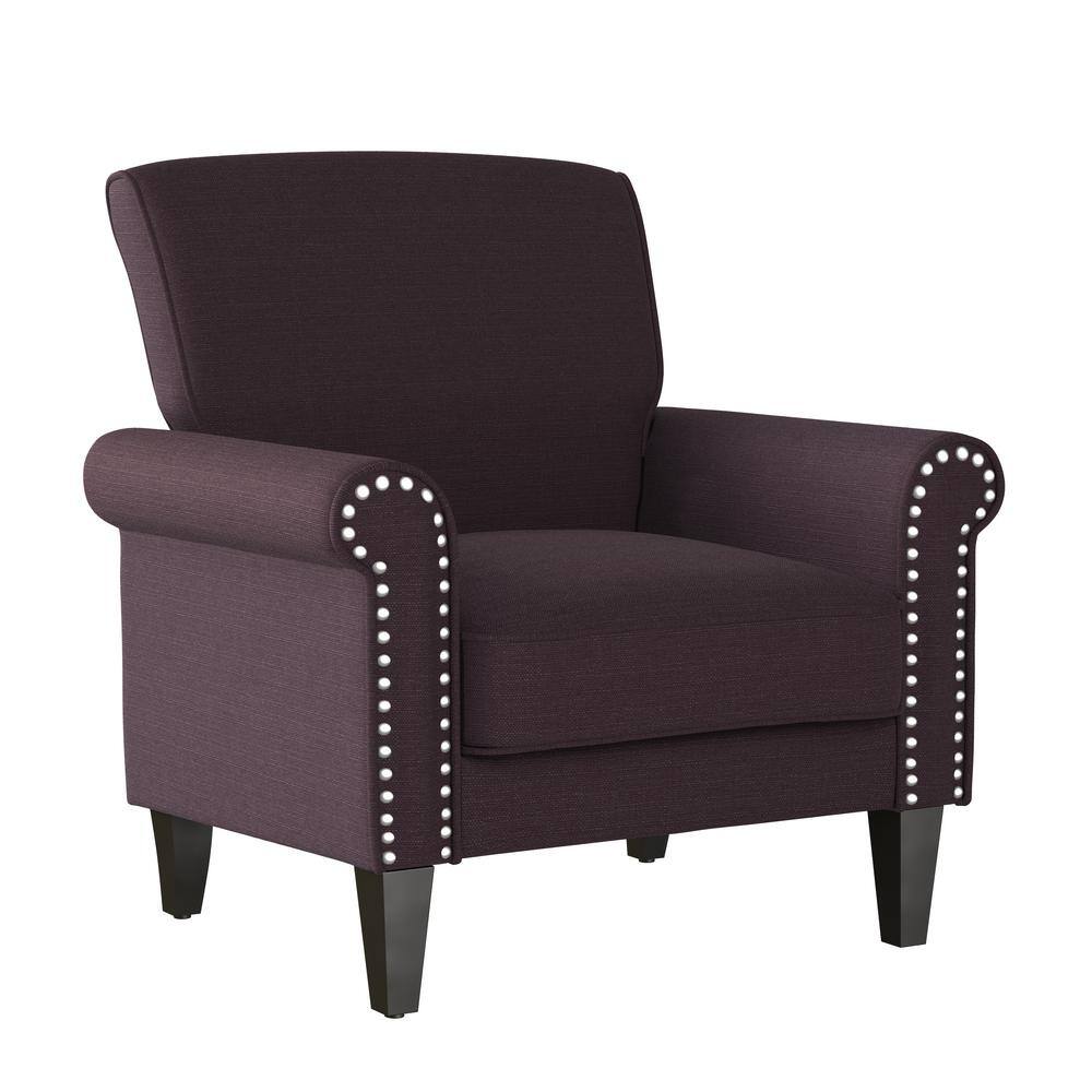 Handy Living Tapley Amethyst Purple Arm Chair A162500