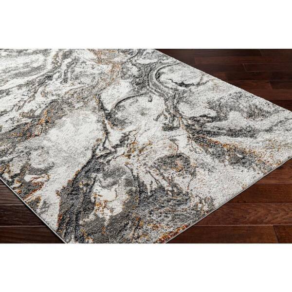 Livabliss San Francisco Dark Gray Abstract 9 ft. x 12 ft. Indoor Area ...
