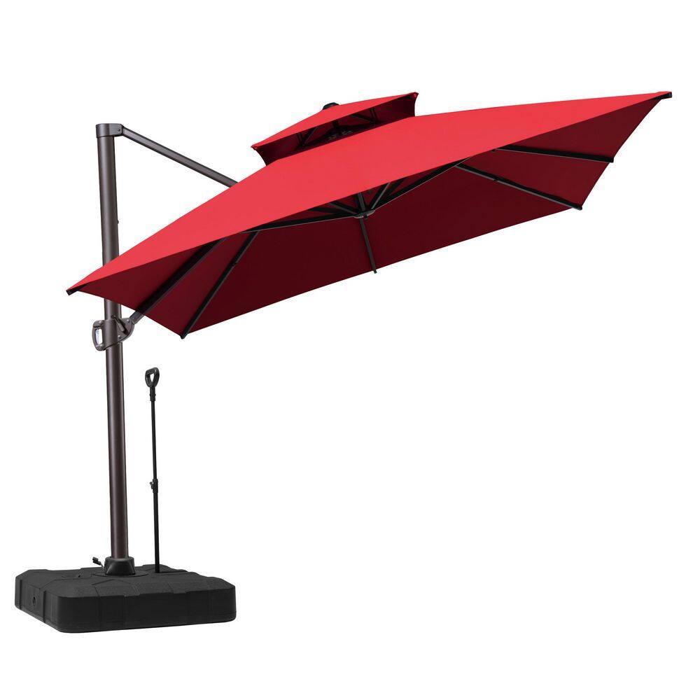 Crestlive Products 13 ft. x 10 ft. Double Top Rectangular Cantilever ...
