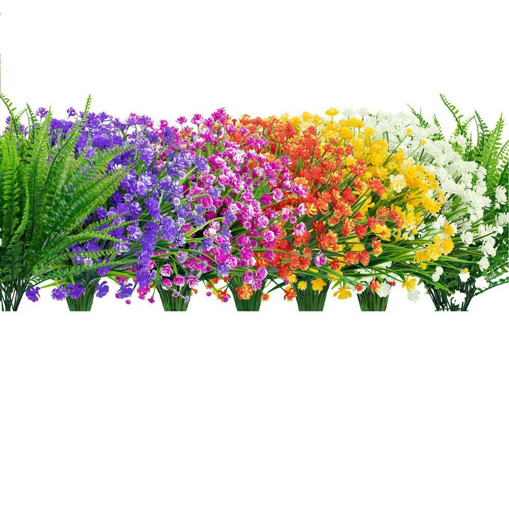 Mixedcolor UV Resistant 0.10 in. Artificial Flowers and Faux Boston ...