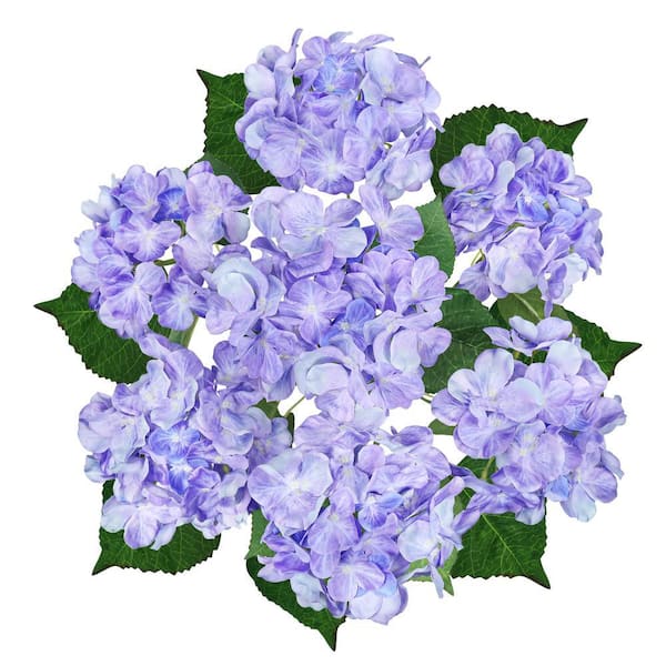 LIVING LUXURY 20 in. Deluxe Natural-Look Periwinkle Artificial ...