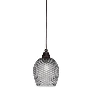 Bryson 5 in. 1-Light Dark Granite Cord Pendant Light with 5 in. Natural ...