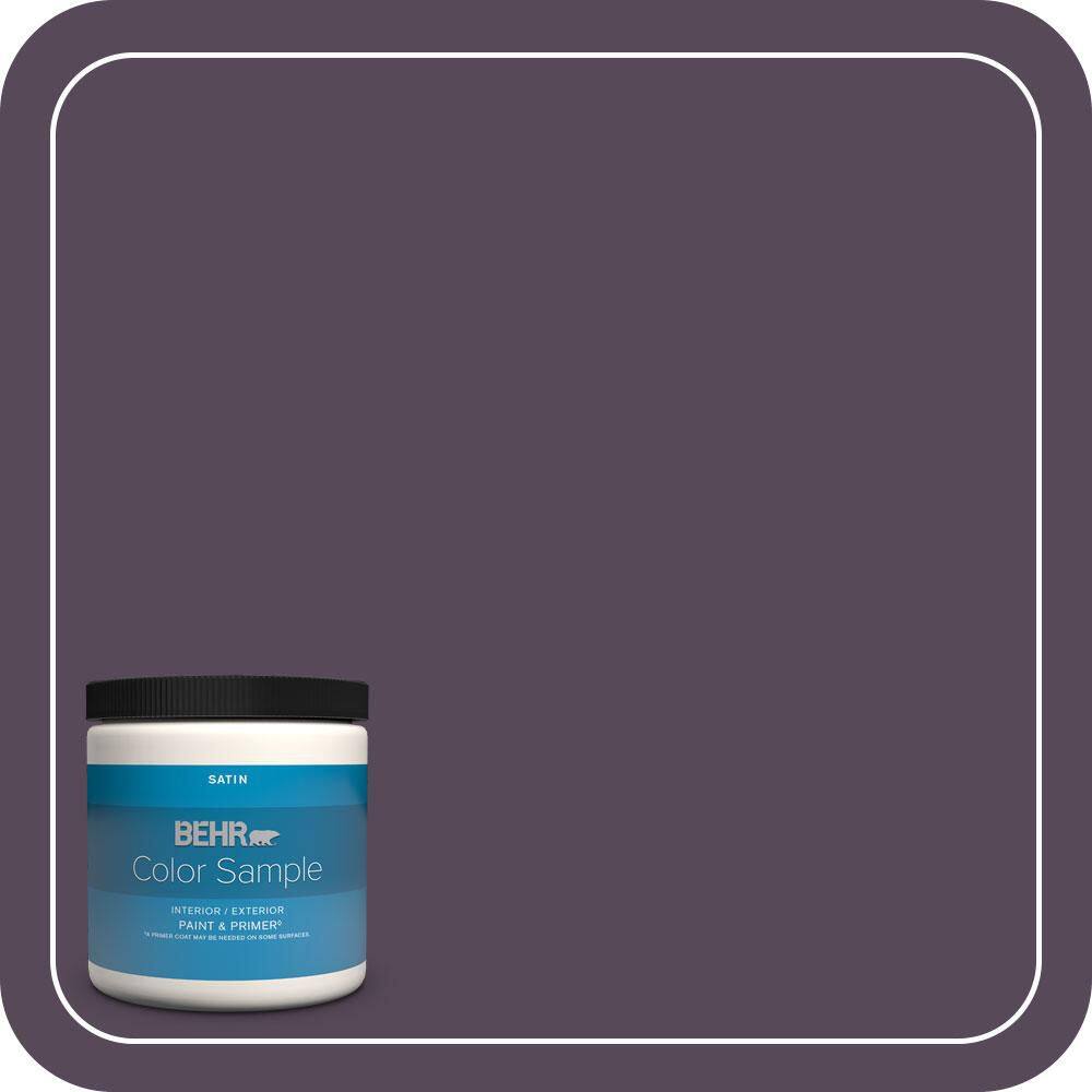 BEHR PREMIUM PLUS 8 oz. #M100-7 Deep Merlot Satin Enamel Interior ...
