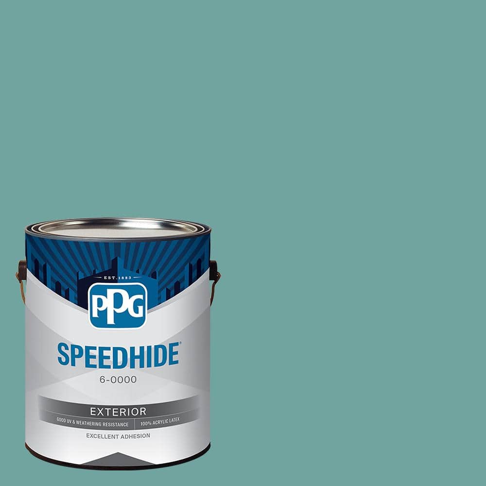 SPEEDHIDE 1 gal. PPG1142-5 Catalina Semi-Gloss Exterior Paint PPG1142 ...