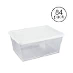 Sterilite 16 Qt. Single Box Modular Stacking Storage Drawer Container ...