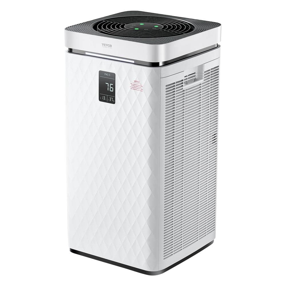 VEVOR Air Purifier, H13 HEPA Layer, 3,139 sq. ft/h Smart Air Purifier ...