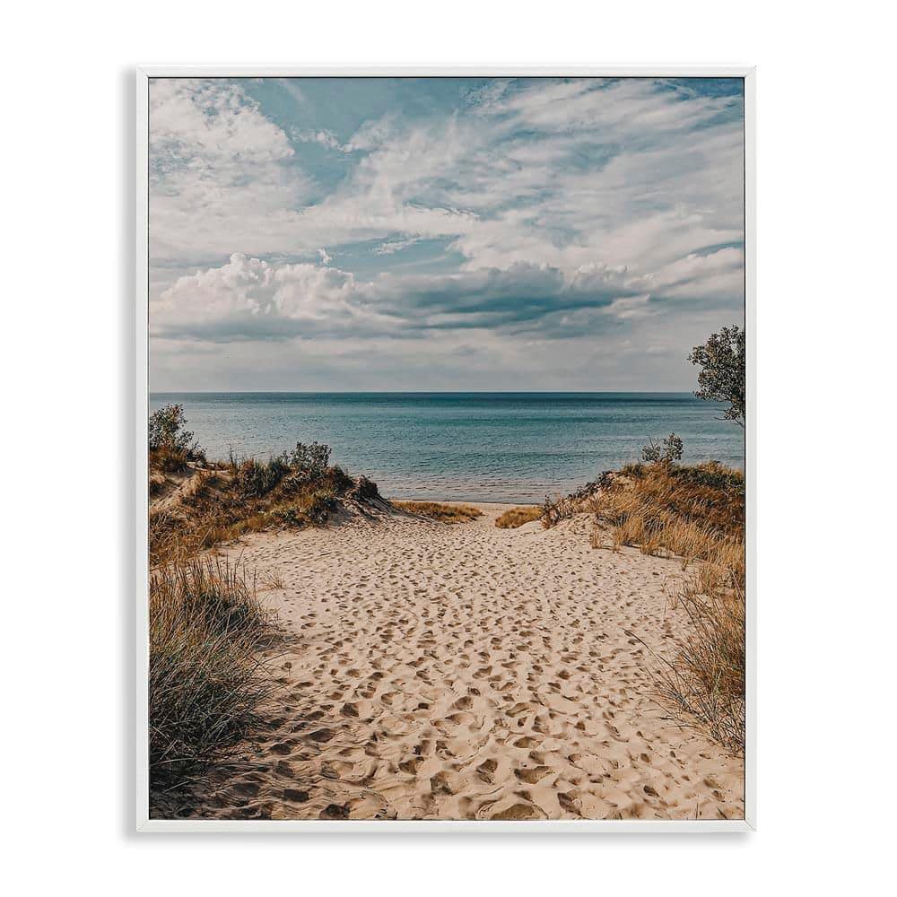 Stupell Industries Traveled Beach Path by LSR Design Studio White ...