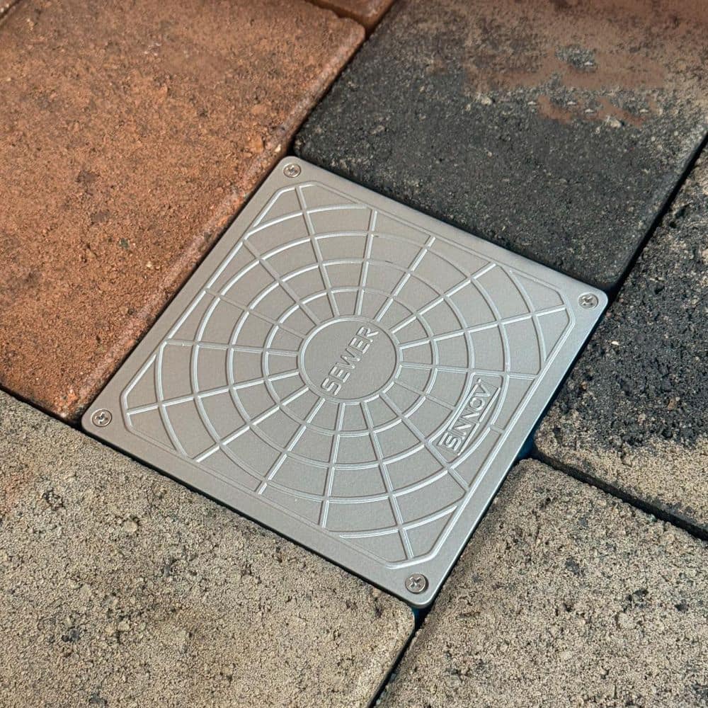 5.5 in. Premium Stainless Steel Heavy Duty Square Paver Cleanout Grate ...