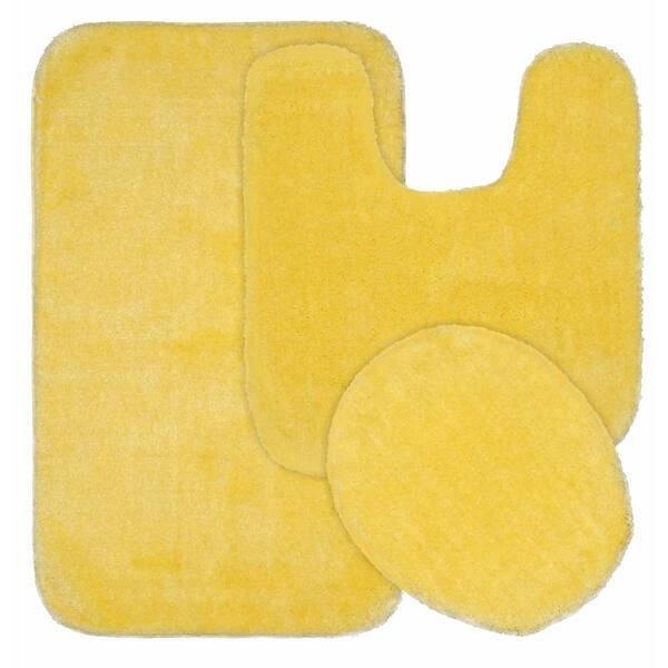 Garland Rug Traditional Rubber Ducky Yellow 21 in. x 34 in. Solid Plush ...