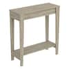31 in. Dark Taupe Rectangle Wood Console Table with Shelves 81094.Z.05 ...