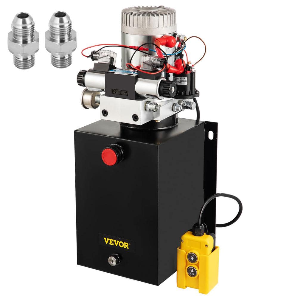 VEVOR Hydraulic Power Unit 12-Volt Electric Hydraulic Cylinder Pump 12 ...