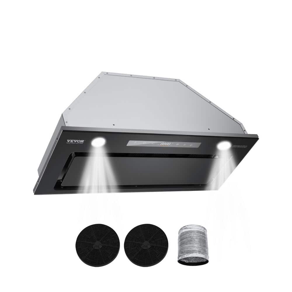 VEVOR Range Hood Insert, 30 in. Built-In Kitchen Vent Hood 800CFM ...