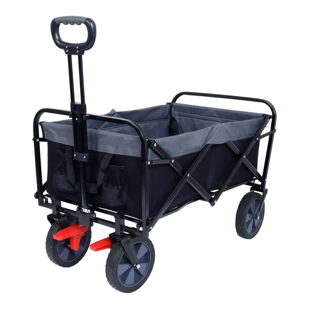 Lycvki 3 cu. ft. Steel Frame Garden Cart With 600D Oxford Fabric Extra ...