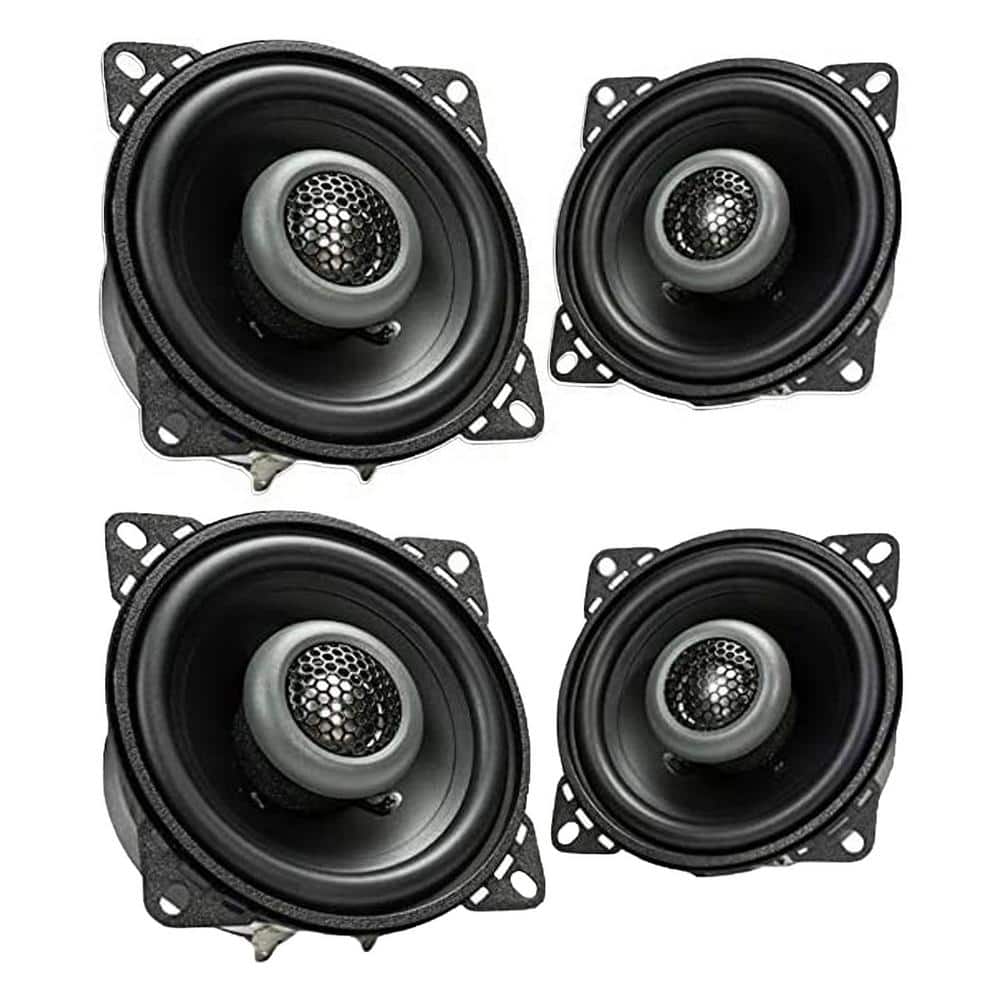 MB QUART Formula 4 in. 2 Way Coaxial Car Audio Speakers Pair, Black (2 ...