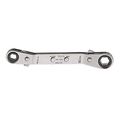 Klein Tools 1/4 in. x 5/16 in. Ratcheting Box Wrench 68200 - The Home Depot