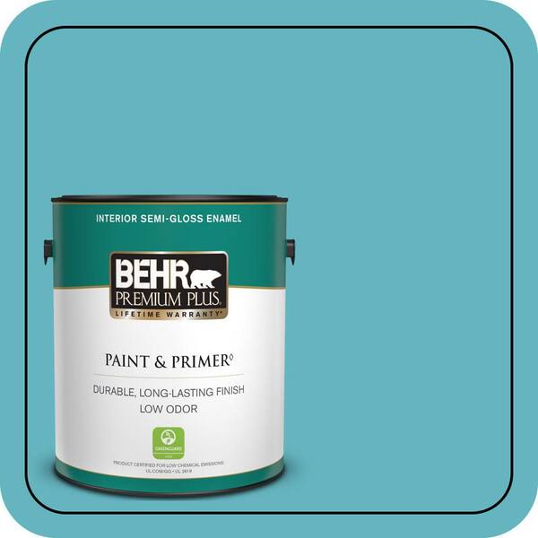 BEHR PREMIUM PLUS 1 gal. #MQ4-51 Adonis Semi-Gloss Enamel Low Odor ...