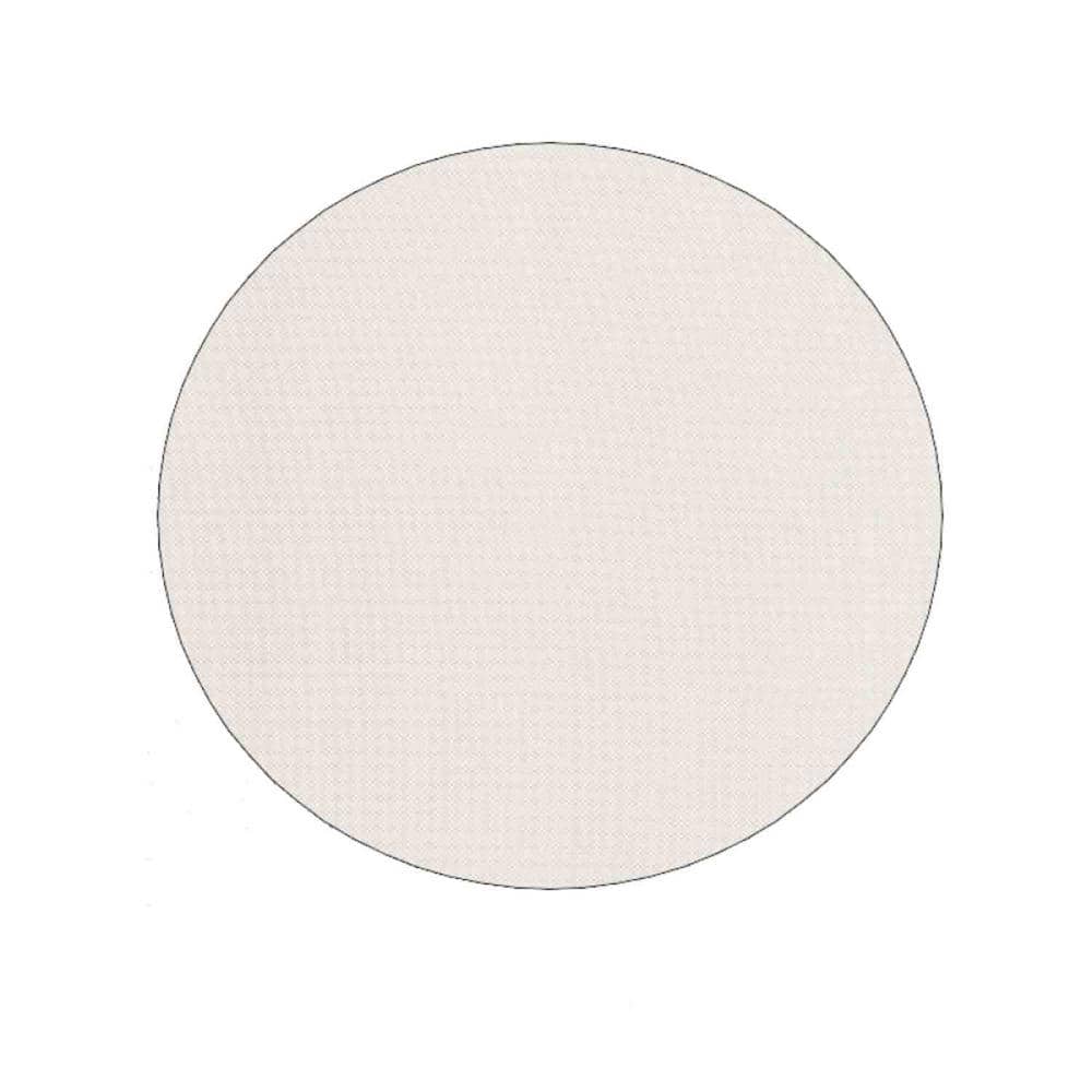 HomeRoots Textured 8 ft. Round Unthemed Woven Solid Color Plastic;Vinyl ...