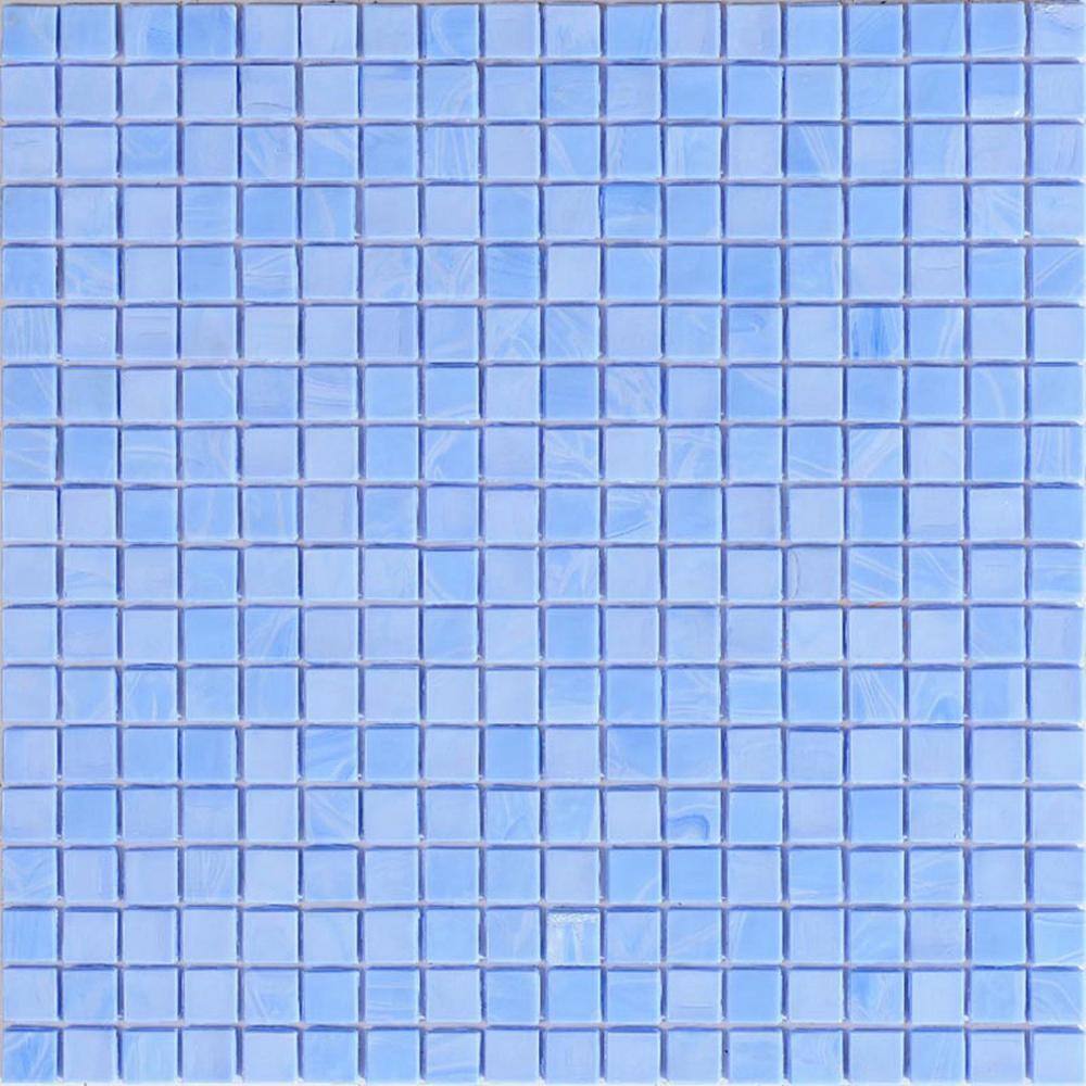 Apollo Tile Skosh 4 in. x 6 in. Glossy Baby Blue Glass Mosaic Uniform ...