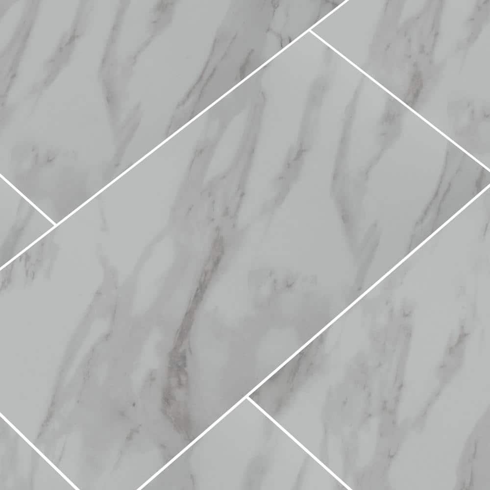 Buy Brillion Aspen Gris 12 in. x 24 in. Matte Ceramic Marble Look Floor ...