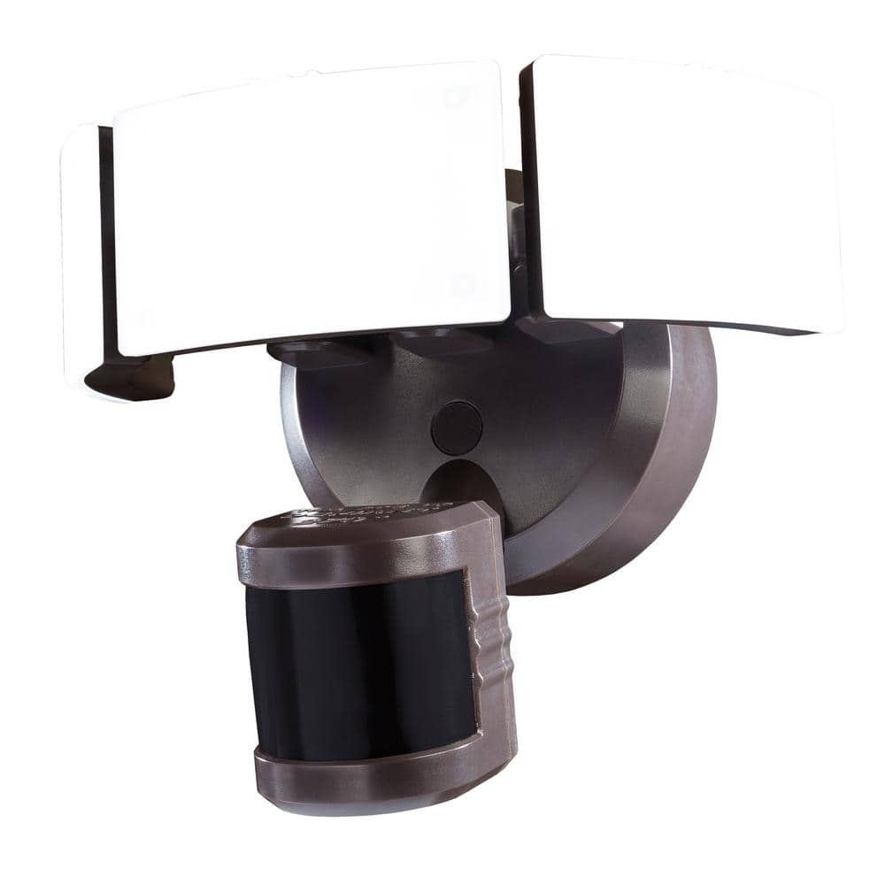 Defiant 2450 Lumen 270-Degree Integrated LED Motion Activated Bronze ...