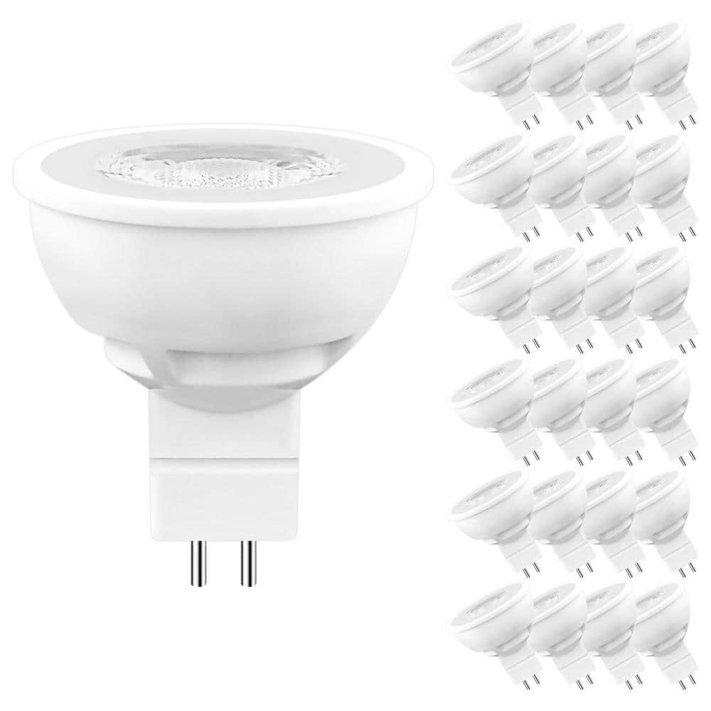 LUXRITE 50-Watt Equivalent MR16 Dimmable LED Light Bulb Enclosed ...