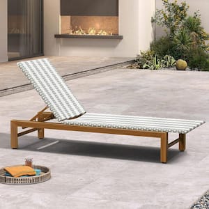 PURPLE LEAF 1-Piece Mixed Woven Rattan Aluminum Adjustable Outdoor ...