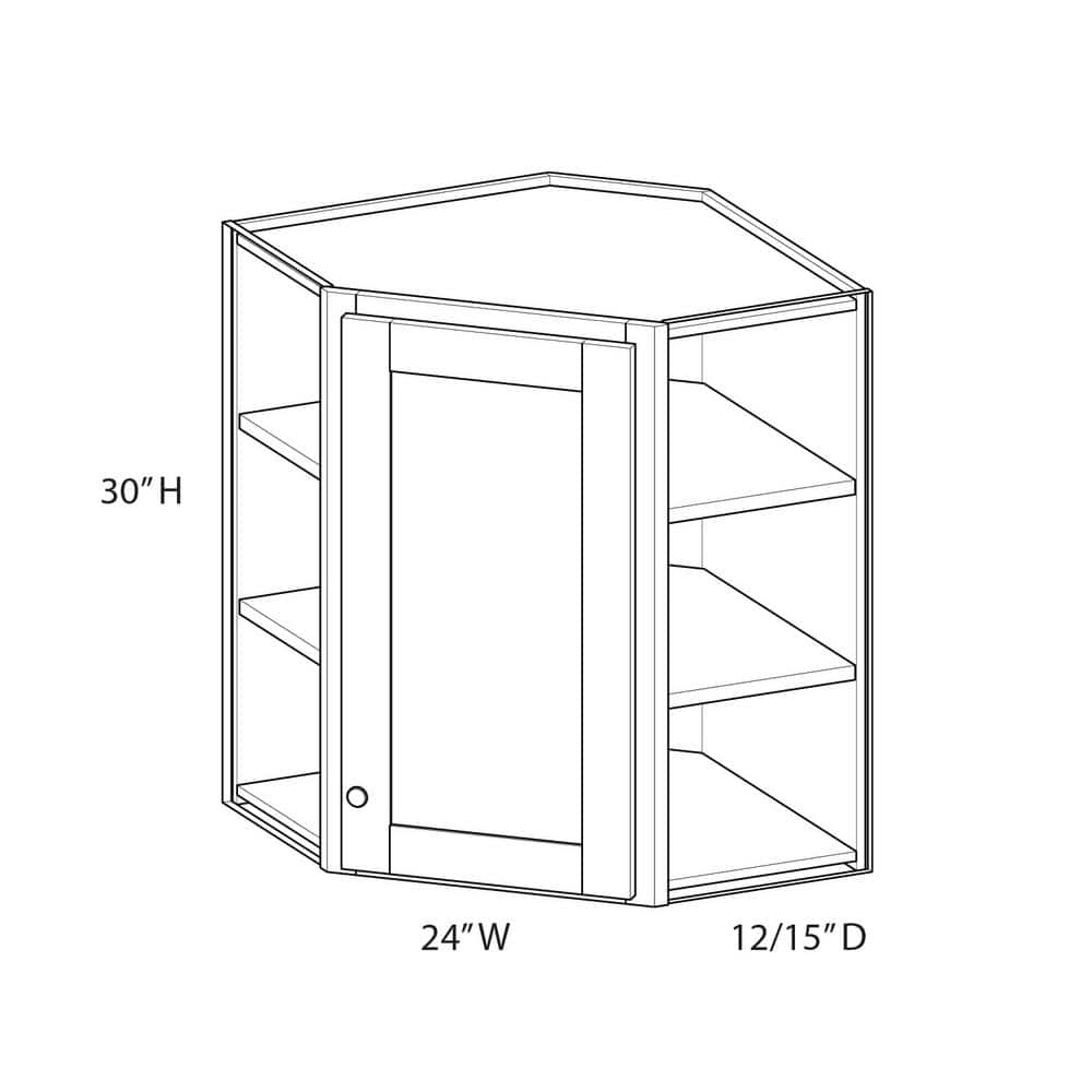 Pembroke Recessed 24 in. W x 30 in. H x 12 in. D in Painted White ...
