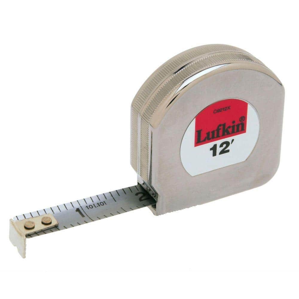 Crescent Lufkin 1/2 in. x 12 ft. Chrome Clad Tape Measure C9212X - The ...