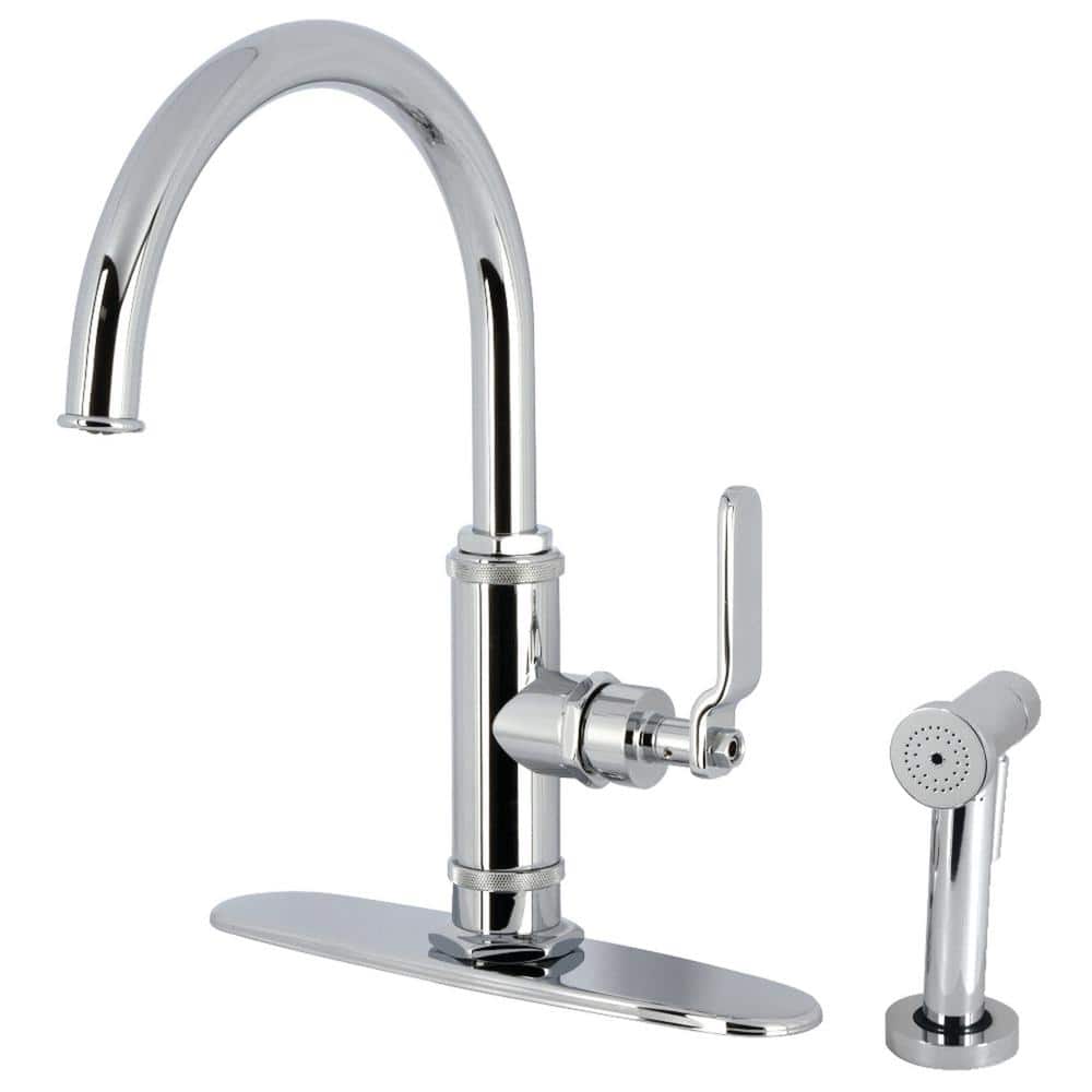 Kingston Brass Whitaker Deck Mount Single Handle Standard Kitchen ...