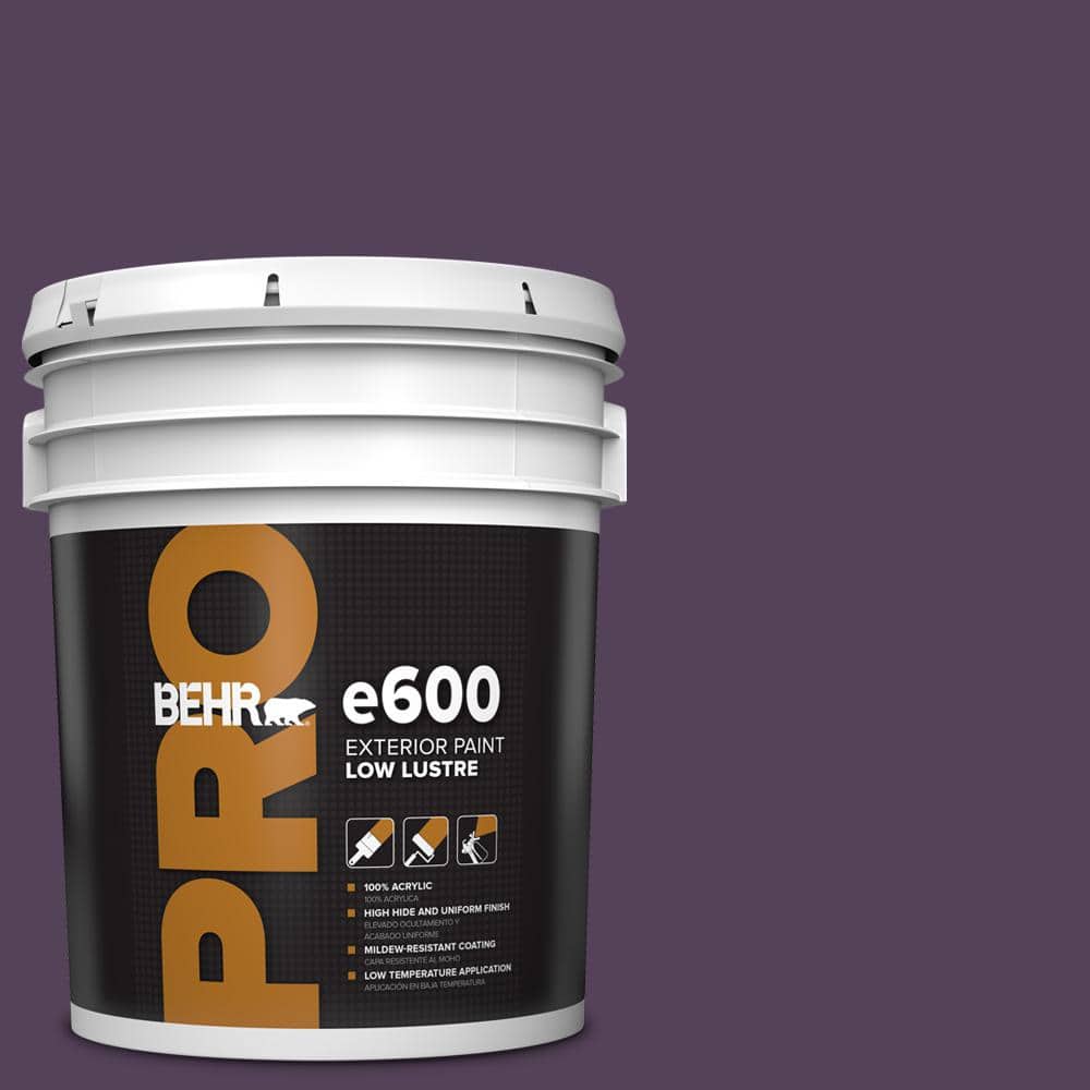 BEHR PRO 5 gal. #S-H-680 Purple Bloom Low Luster Exterior Paint PR62305 ...