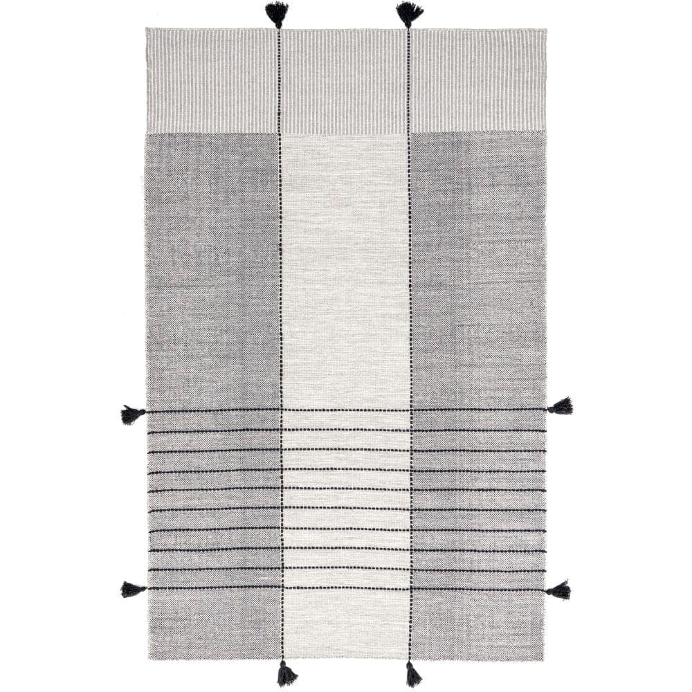 nuLOOM Sharyn Gray 6 ft. x 9 ft. Striped Wool Area Rug AECR04A-609 ...