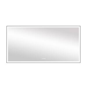 WELLFOR RECA 60 in W x 28 in. H Rectangular Single Aluminum Framed Anti ...