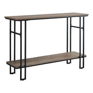 48 in. Espresso Standard Rectangle Console Table with Storage HD3582 ...