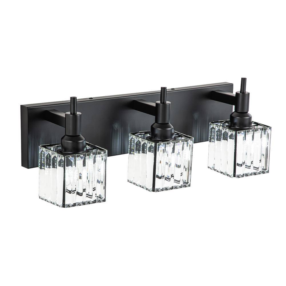 EDISLIVE Orillia 19.7 in. 3-Light Modern Black Bathroom Vanity Light ...