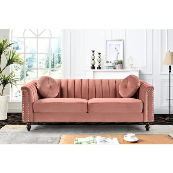Blush pink 3 seater sofa store