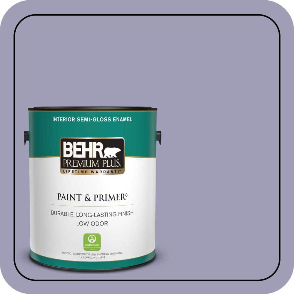 BEHR PREMIUM PLUS 1 gal. #630F-4 Wild Thistle Semi-Gloss Enamel Low ...