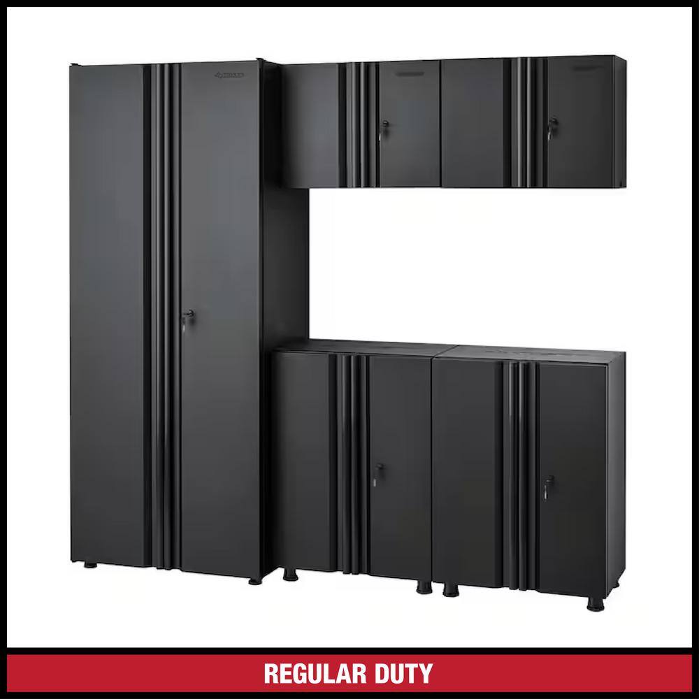 Husky 5-Piece Regular Duty Welded Steel Garage Storage System in Black ...