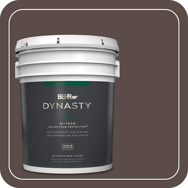 BEHR DYNASTY 5 gal. #PPU5-19 Dark Truffle Semi-Gloss Exterior Stain ...