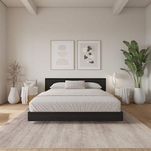 Nexera Satori White Frame King Size Low Profile Platform Bed with ...
