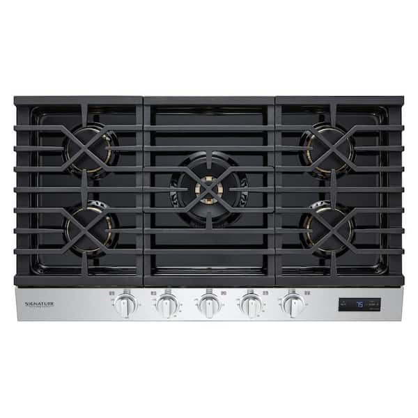 LG Signature 30 in. 5 Burners Gas Cooktop with Cast Iron Grates ...