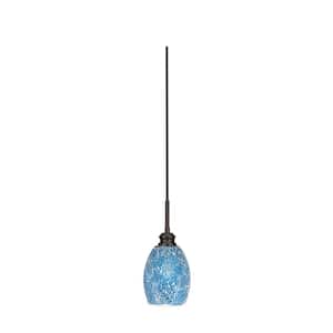 Albany 60-Watt 1-Light Espresso Pendant Mini Pendant Light Turquoise ...