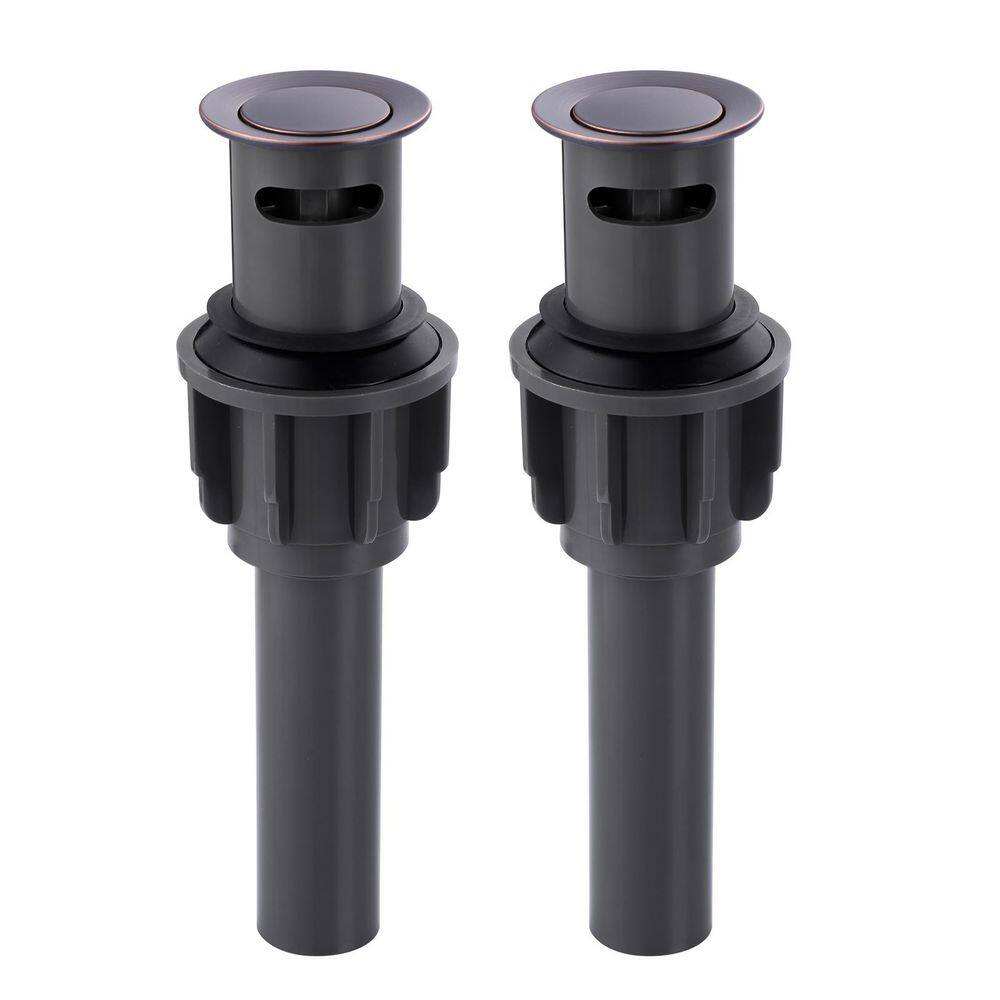 WOWOW (2-Pack) Bathroom Sink Pop Up Drain With Overflow in Oil Rubbed ...