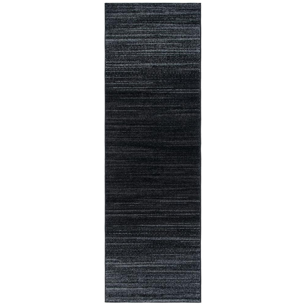 SAFAVIEH Adirondack Black/Gray 3 ft. x 12 ft. Gradient Transitional ...