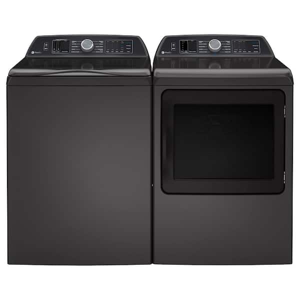 GE Profile 5.3 Cu. ft. Capacity Washer with Smarter Wash Technology and FlexDispense Gray