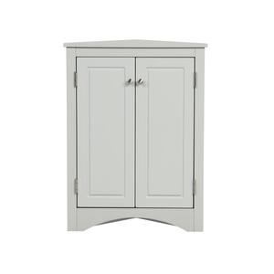 17.50 in. W x 17.50 in. D x 31.40 in. H Gray Triangle Corner Linen ...